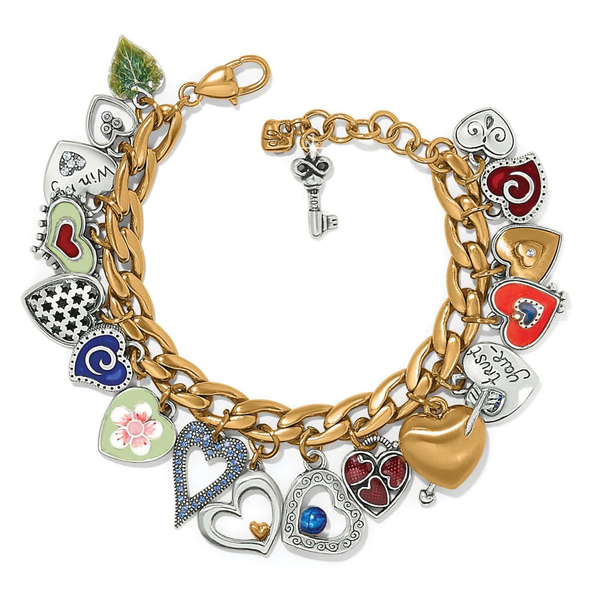 One Heart Color Charm Bracelet
