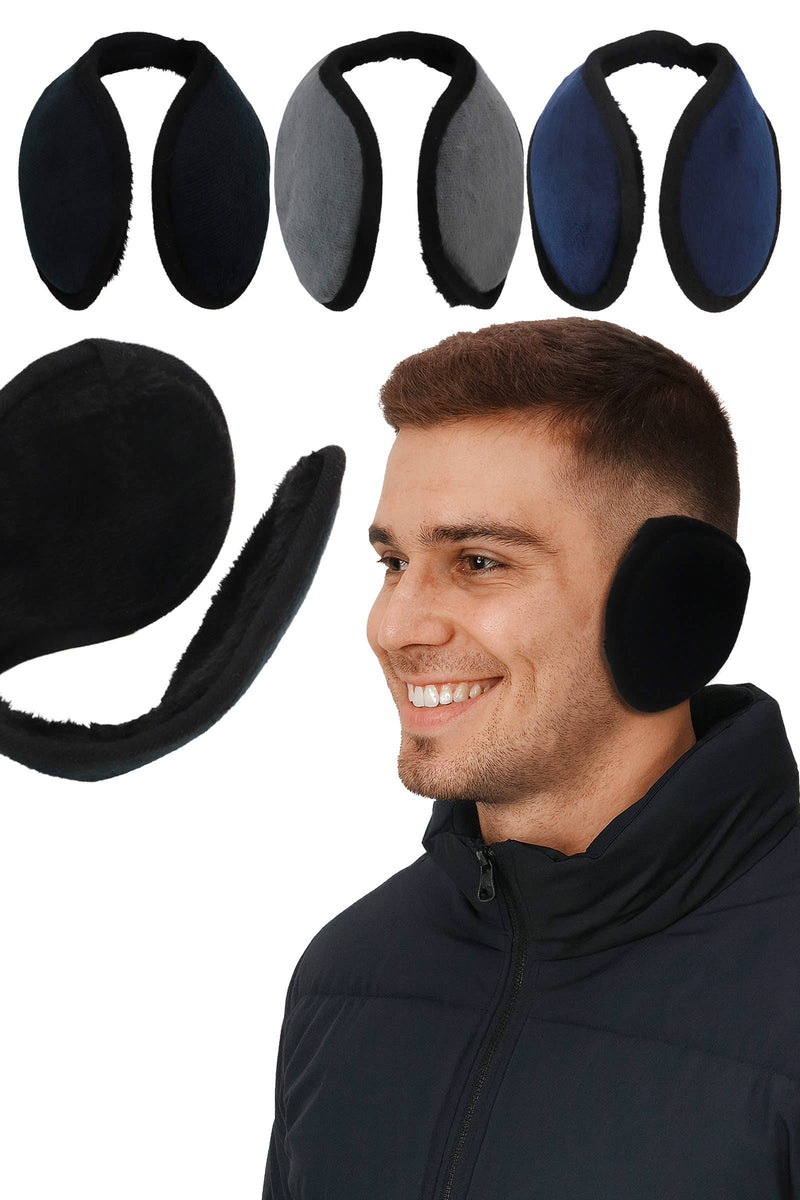 Classic Fleece Lined Ear Muffs - 12 Pcs