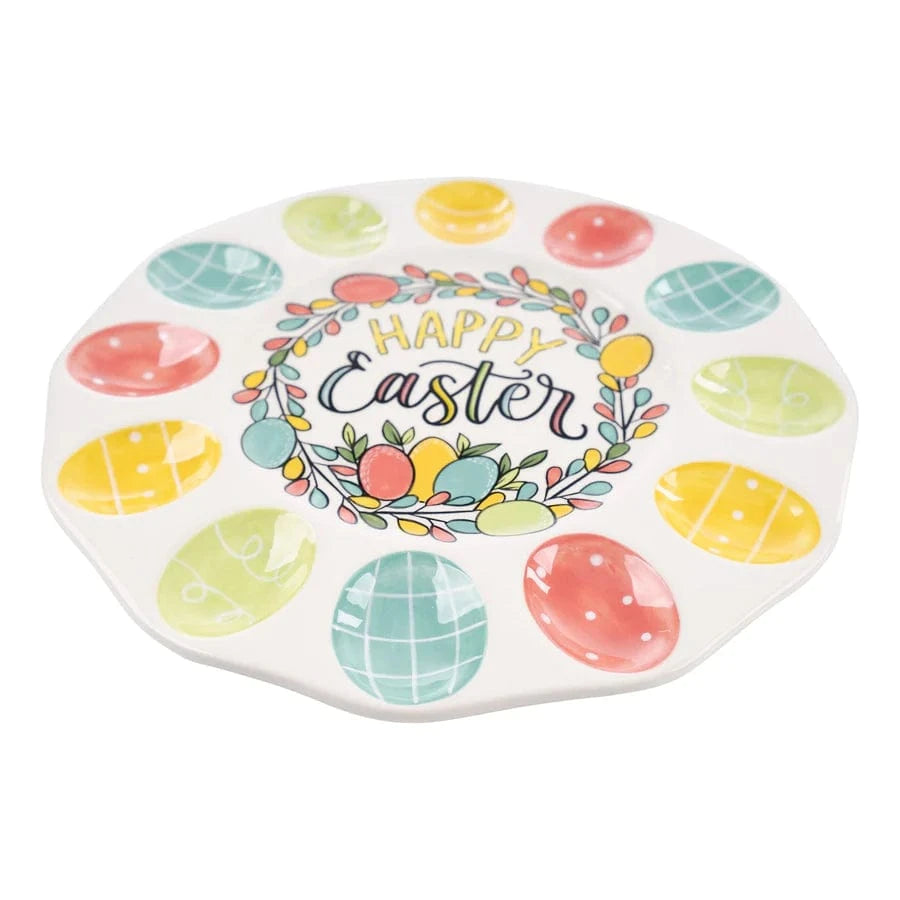 Happy Easter Egg Plate
